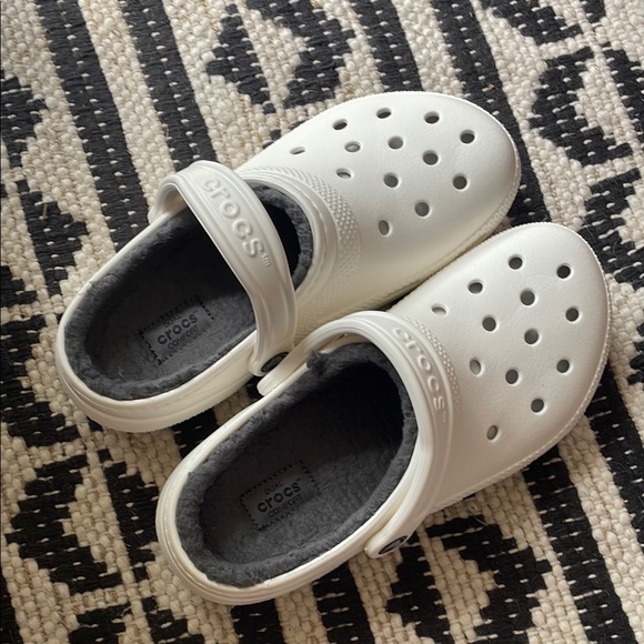 CROCS | Shoes | Crocs White Slippers With Perforated Design | Poshmark
